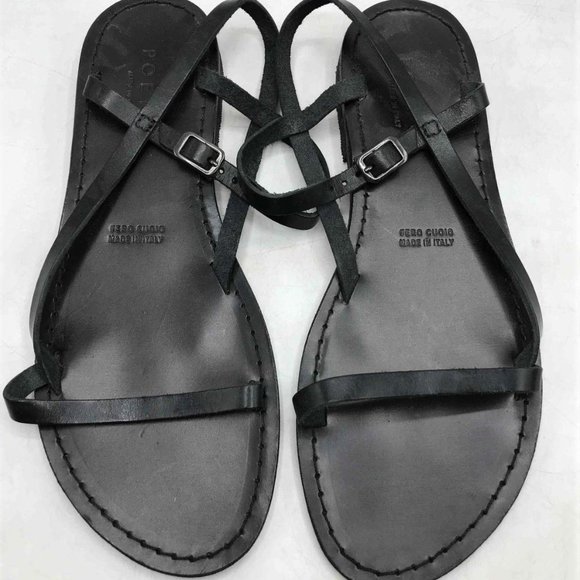 Poetry | Shoes | New Poetry Italian Leather Sandals 7 Black | Poshmark